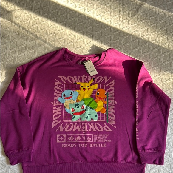 Pokemon | Sweaters | Pokemon Purple Crewneck Sweater With Graphic ...